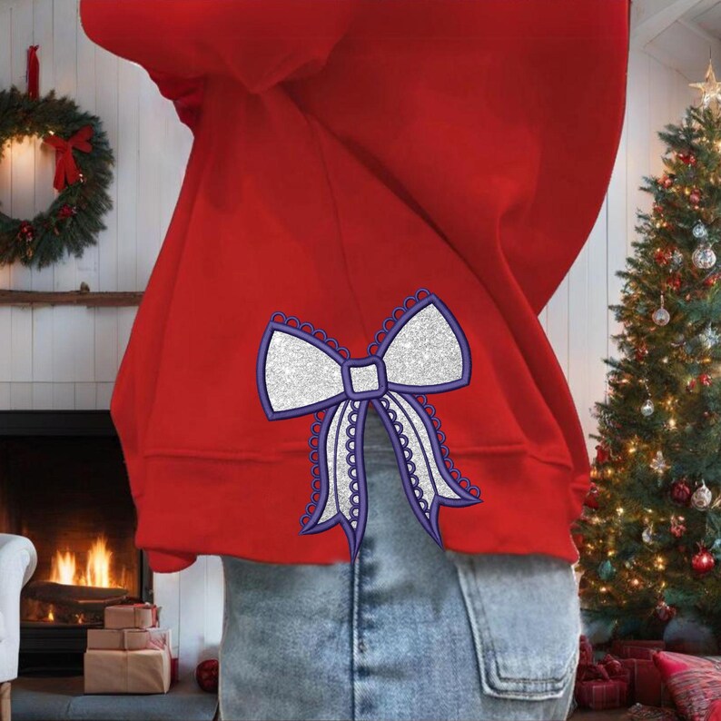 Mini Lace Bow Cut Out Side Embroidery Design, Bow Appliqué Embroidery ...