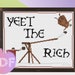 Yeet the Rich Cross Stitch PDF Pattern Medieval Meme Bayeux | Etsy
