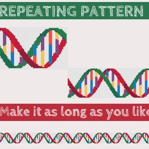 DNA Double Helix Cross Stitch PDF Pattern | Geek Cross Stitch Pattern ...