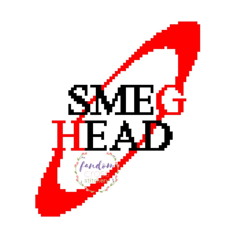 Smeg Head Cross Stitch PDF Pattern Instant Digital Download - Etsy UK