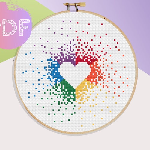 Rainbow Butterfly Cross Stitch Pattern - Etsy Australia