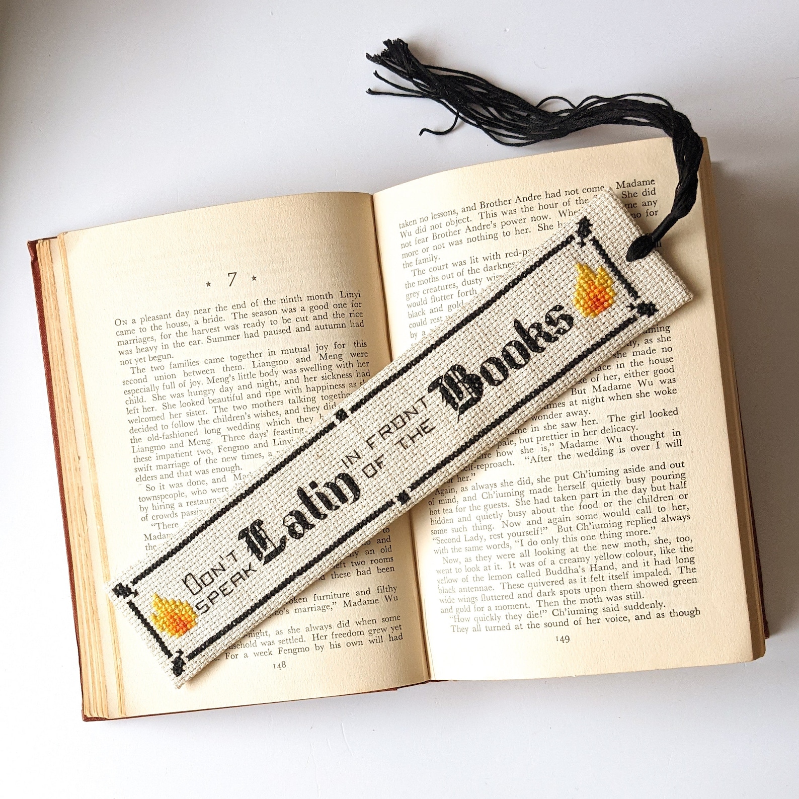 Bookmark Don't Speak Latin in Front of the Books Cross - Etsy UK