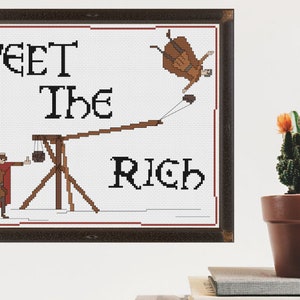Yeet the Rich Cross Stitch PDF Pattern, Medieval Meme, Bayeux Tapestry ...