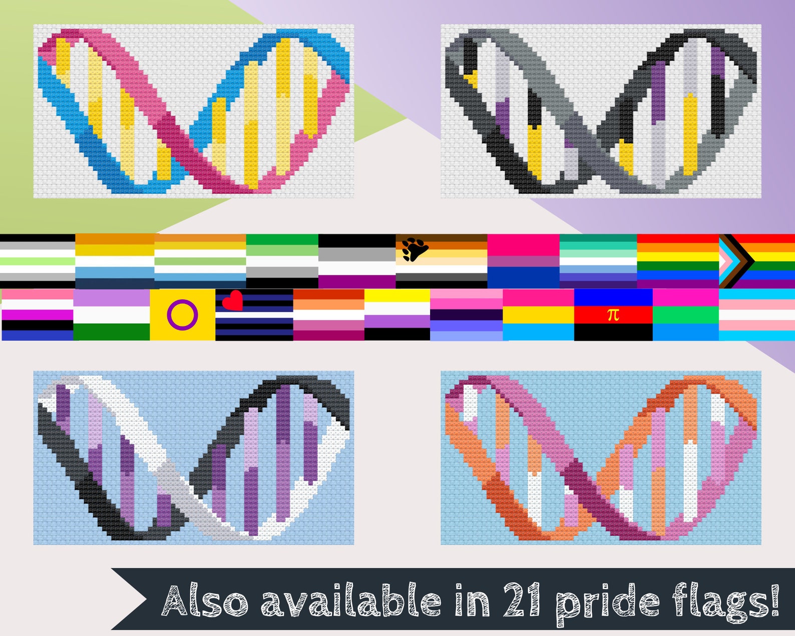 DNA Double Helix Cross Stitch PDF Pattern Geek Cross Stitch - Etsy