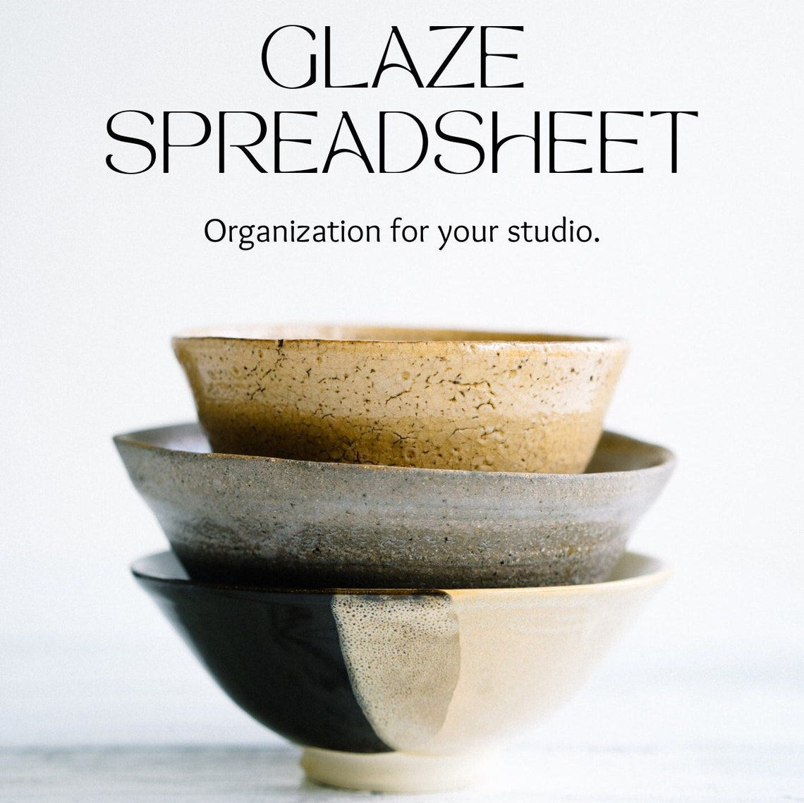 Glaze Organizational Spreadsheet for Potters | Studio Organization ...