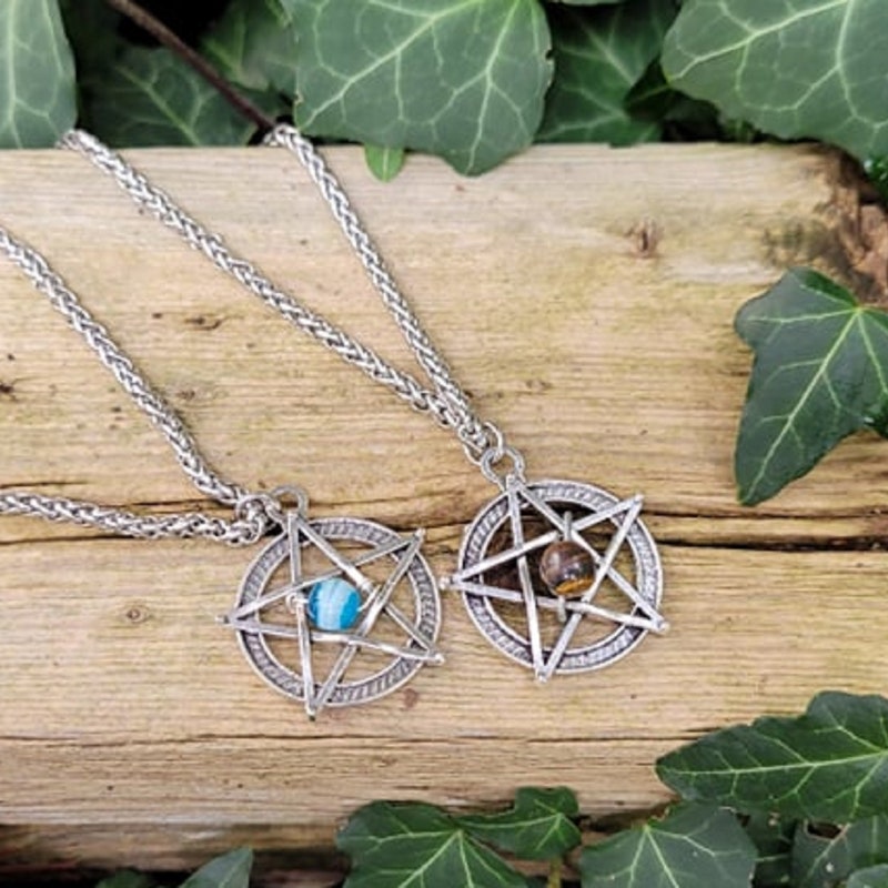 Silver Tiger Pentagram - Etsy