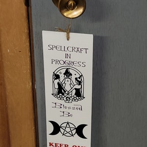 Wiccan Door Sign - Ritual, Spellcraft, Witchy Home Decor, Door Hanger ...