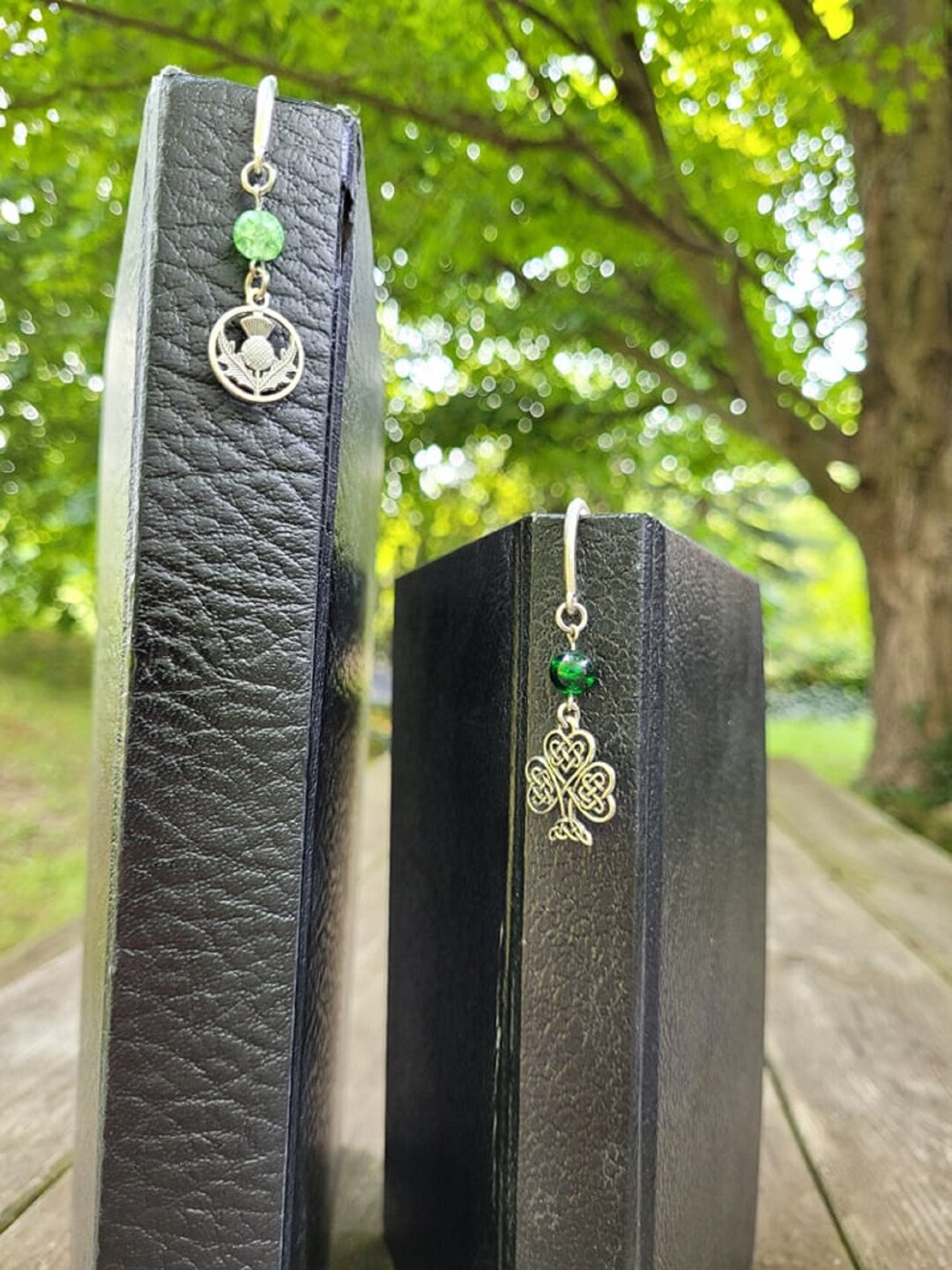 Celtic Bookmarks - Shamrock, Thistle, Green Stone - 2 Styles, Irish ...
