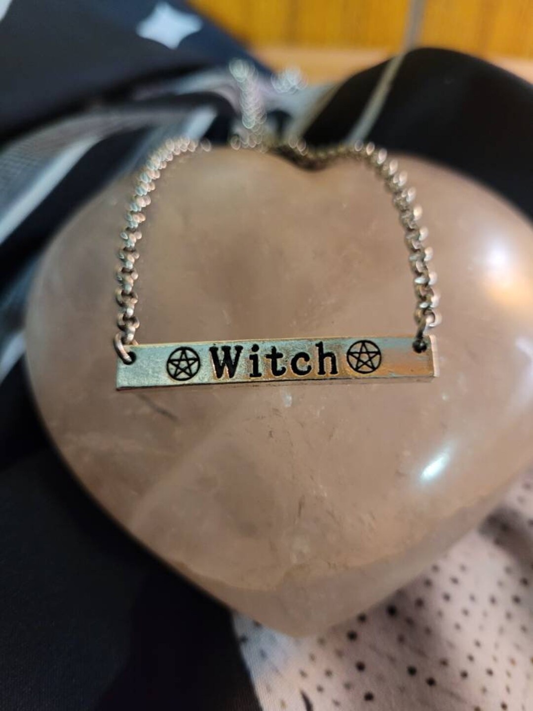 WITCH Pentacle Necklace, Wiccan Jewelry, Wicca, Witchcraft - Etsy