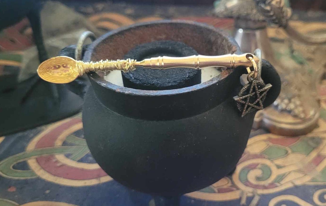 Incense Spoon Candle Scribe Wiccan Ritual Supplies, Pentacle Pentagram ...