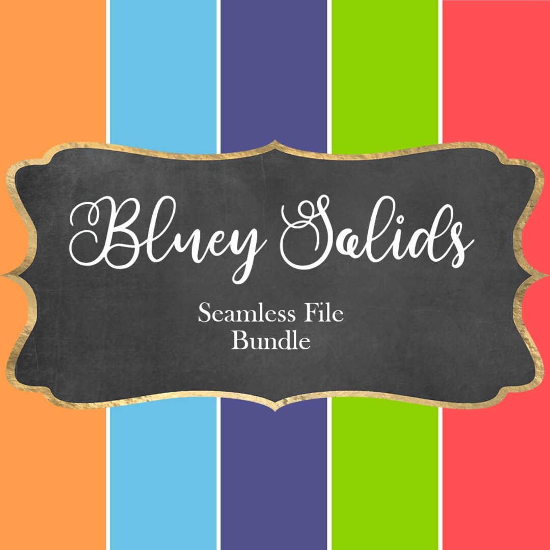 Bluey Solids Bundle Seamless Files - Etsy