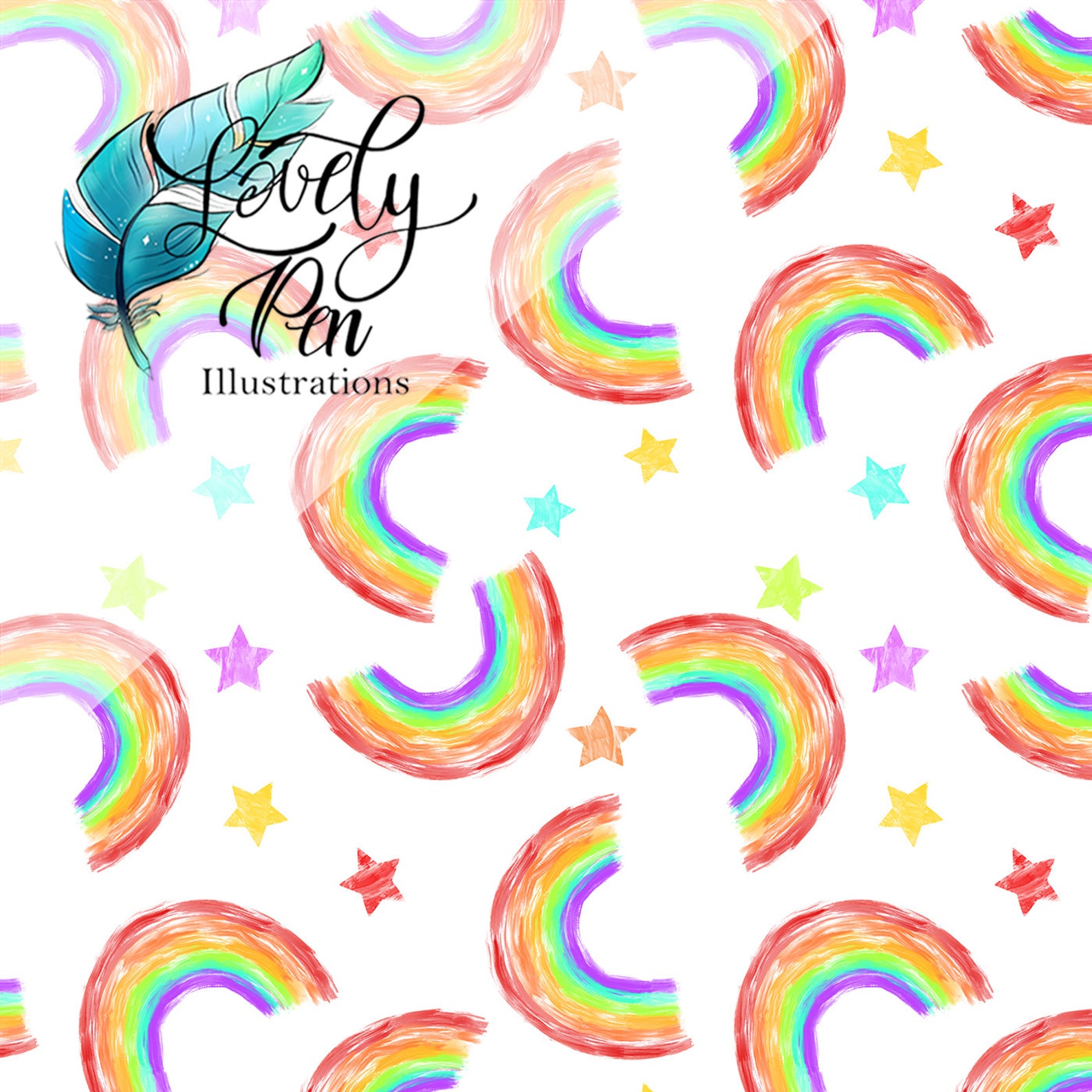 Rainbow Seamless File Pattern - Etsy