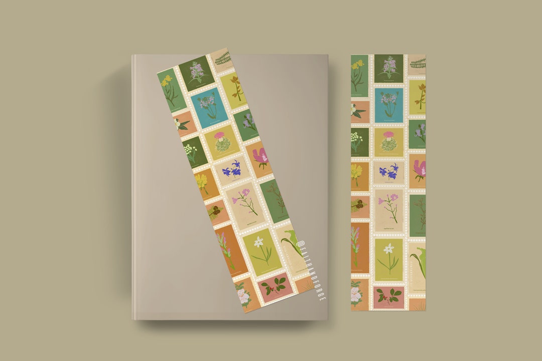 Vintage Stamp Inspired Bookmark - Etsy