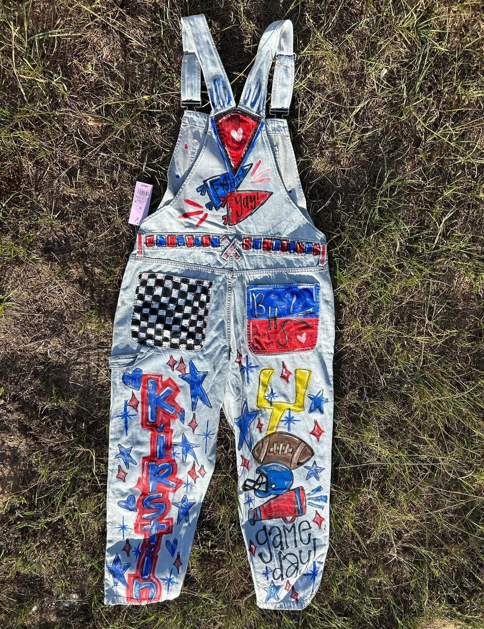 Custom Denim Spirt Birthday Overalls Pants Shorts Skirt - Etsy