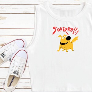 Disney Pixar up Dug Croptop Disney Crop Tank Squirrel Cropped Tank Top ...