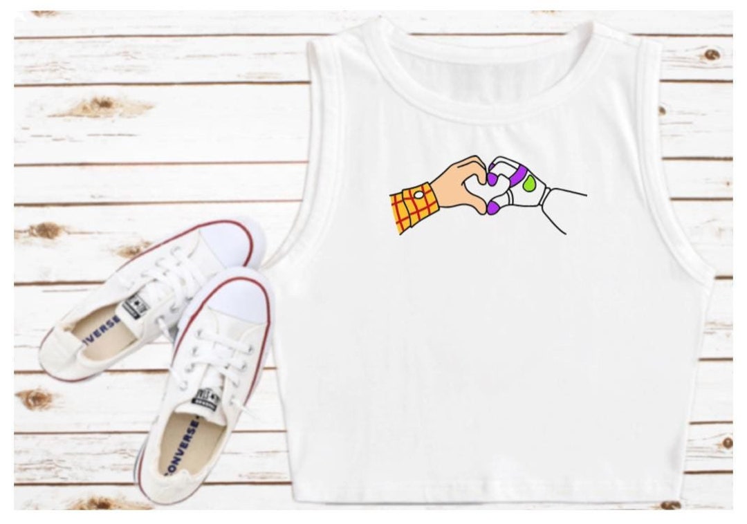 Buzz and Woody Hands Toy Story Friend in Me Croptop Hollywood Studios ...
