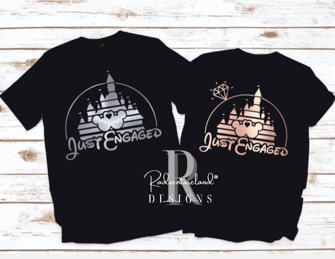 Just Engaged Disney MOUSE MARRIAGE Shirt Disney Wedding Disneyland WDW ...
