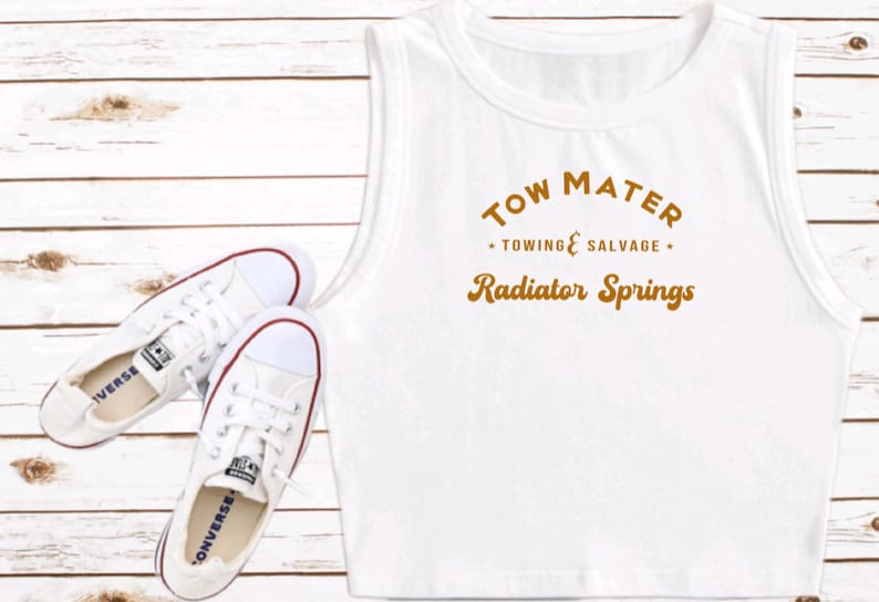 Tow Mater Cars Disney Pixar Crop Tank Crop Tank Disneyland Radiator ...