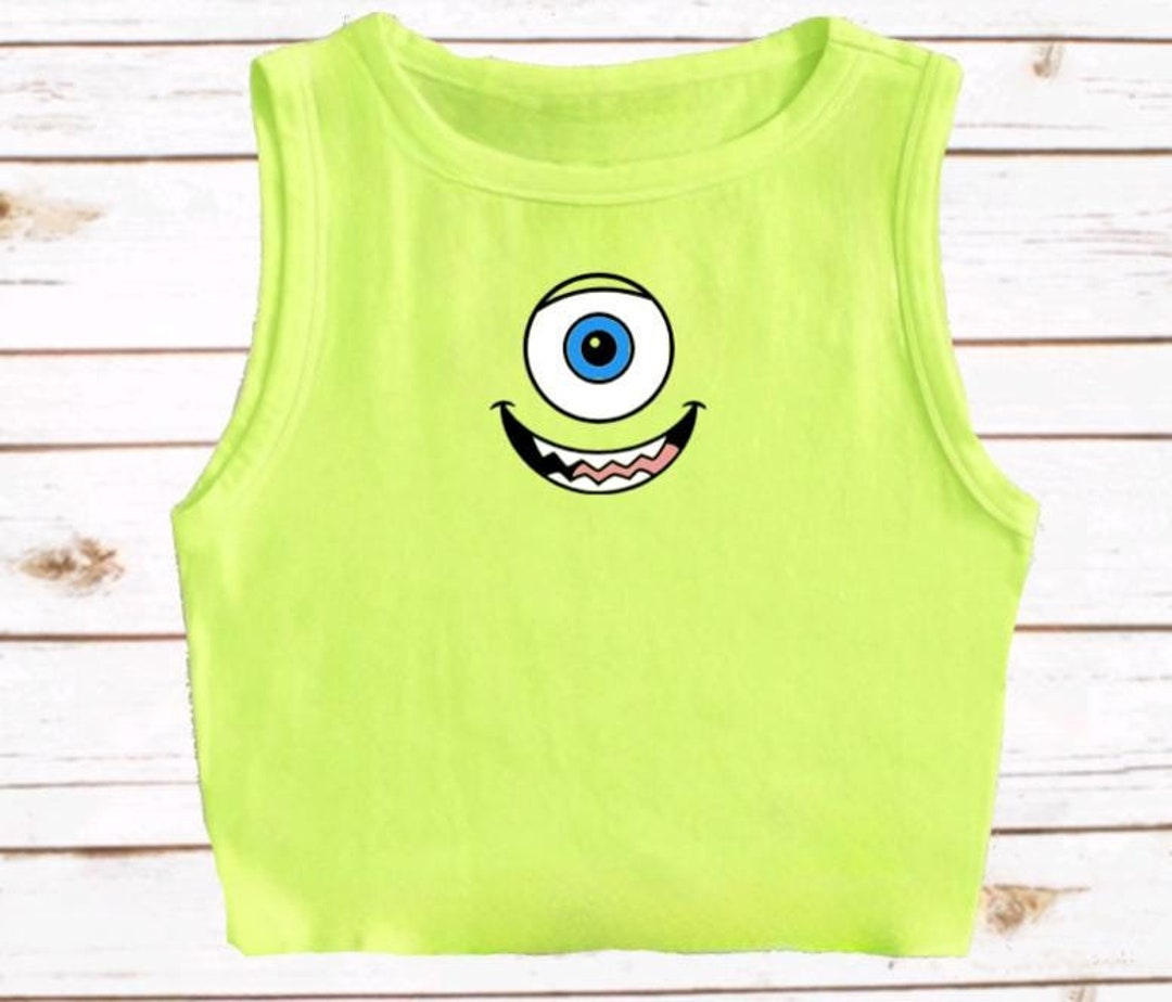 Mike Wazowski Monsters Inc. Crop Tank MU Shirt Crop Disney Land WDW DCA ...