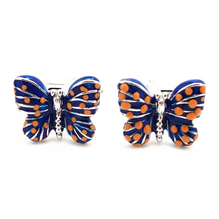 Blue Enamel Butterflies CufflinksCuff LinksButterfly | Etsy