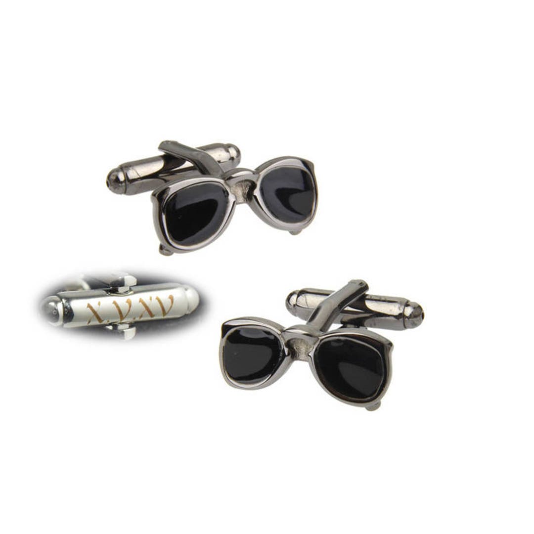 Personalised Gift-classic Nerd Glasses Cufflinks Nerdy Cool Cut Taped ...