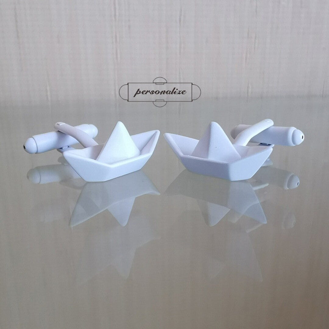 Personalized Name Cufflinks. Boat Cufflinks in White. Cruise Ship ...
