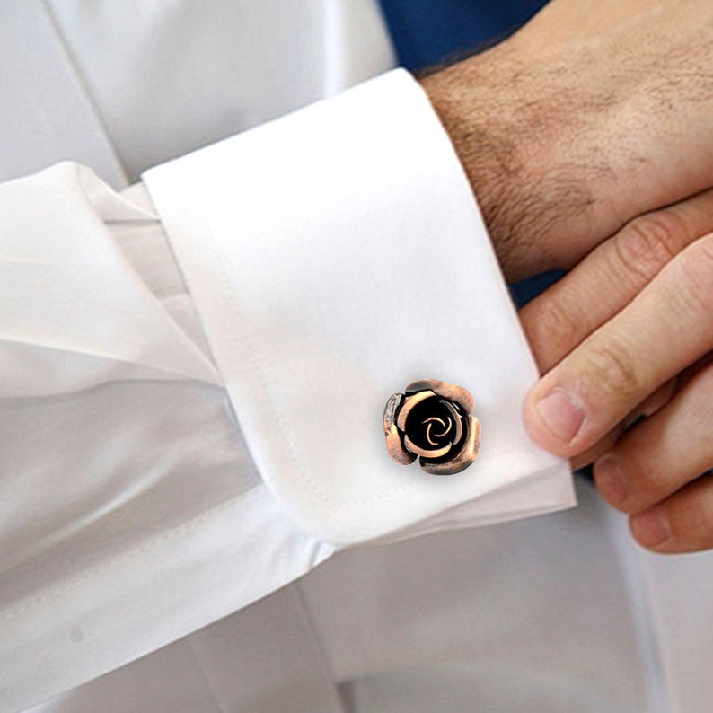 Personalized Signature Cufflinks, Vintage Rose Cufflinks, Wedding ...
