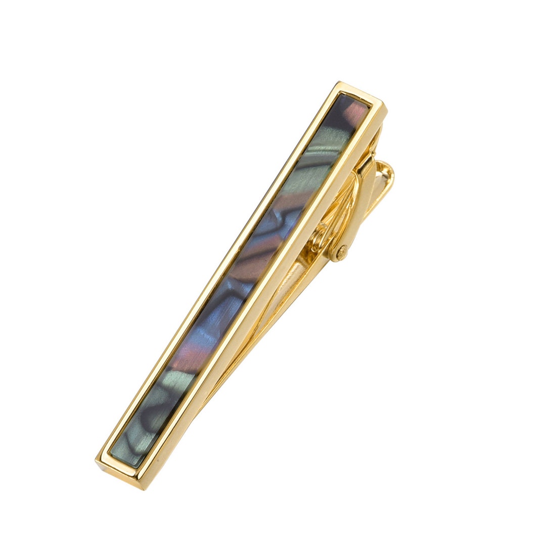 Abalone Shell Tie Clip, Personalized Customized Cufflinks, Initials ...