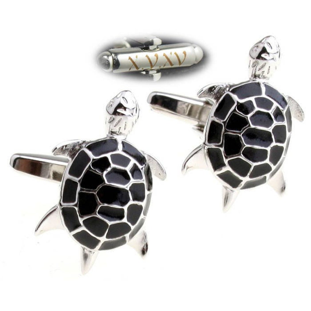 The Tortoise Cufflinks.animal Cufflinks.personalized name cufflinks - Etsy