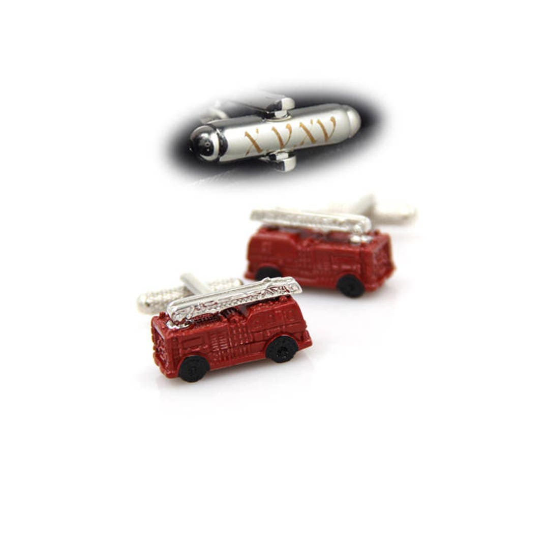 Initials Monogram,firetruck Cufflink,fire Fighter Cuff Link,fire ...