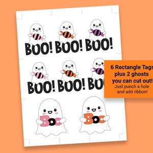 Halloween Favor Tags, Boo Gift Tags, Trick or Treat Favor Tags, Treat ...