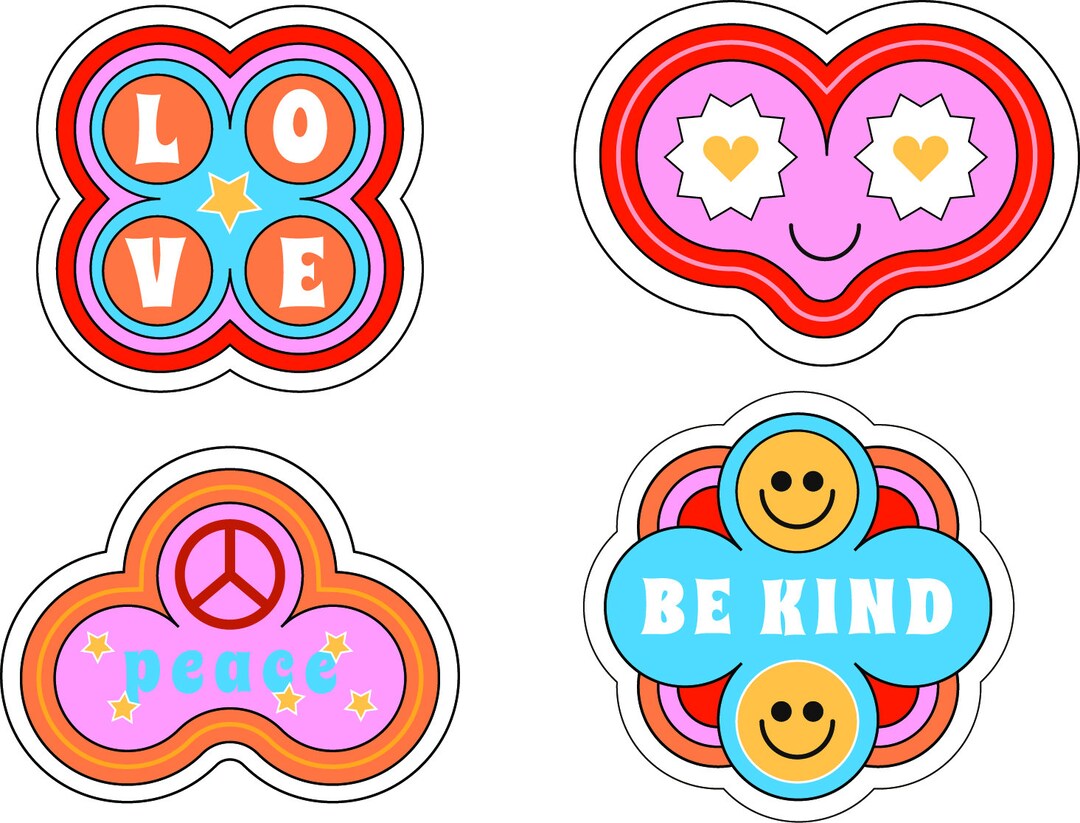 Classroom Retro Icons for School, Seventies Icons, Retro Icon Cut-outs ...