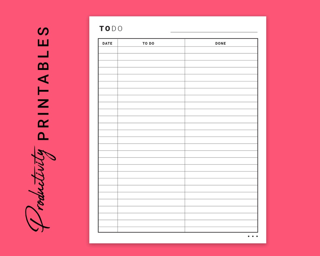To Do Printable PDF, Productivity, Printable, Happy Planner, Organize ...