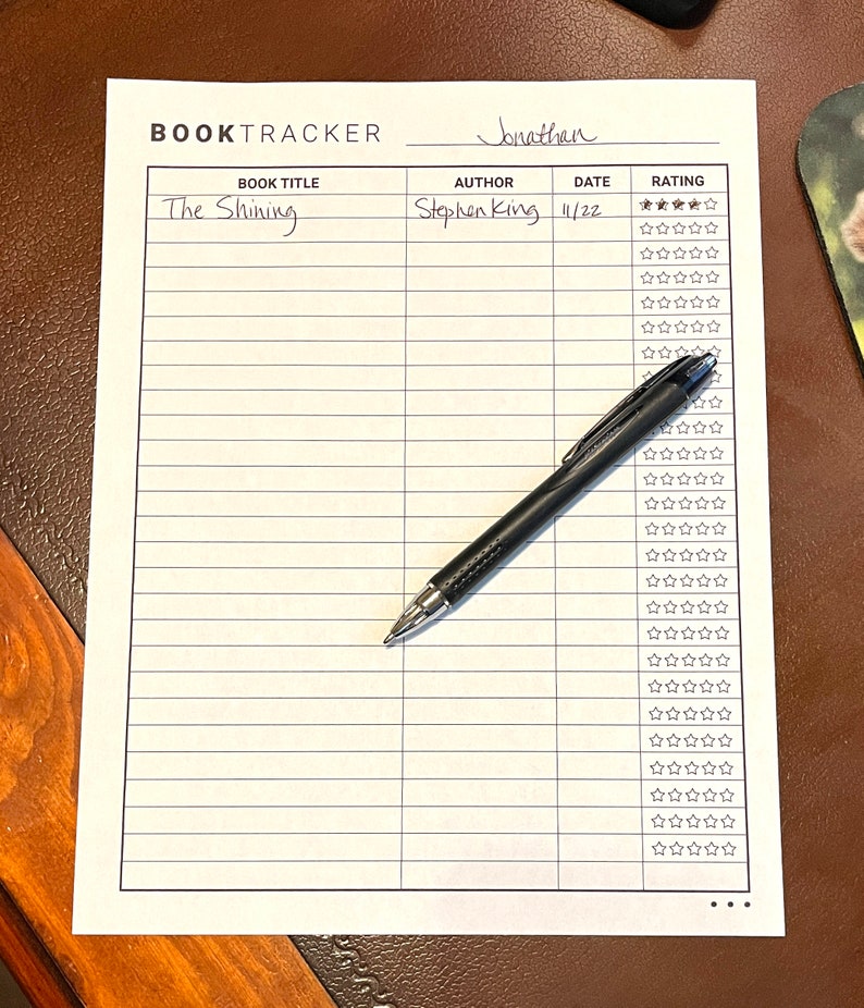 Book Tracker Productivity Printable PDF, Productivity, Printable, Happy ...