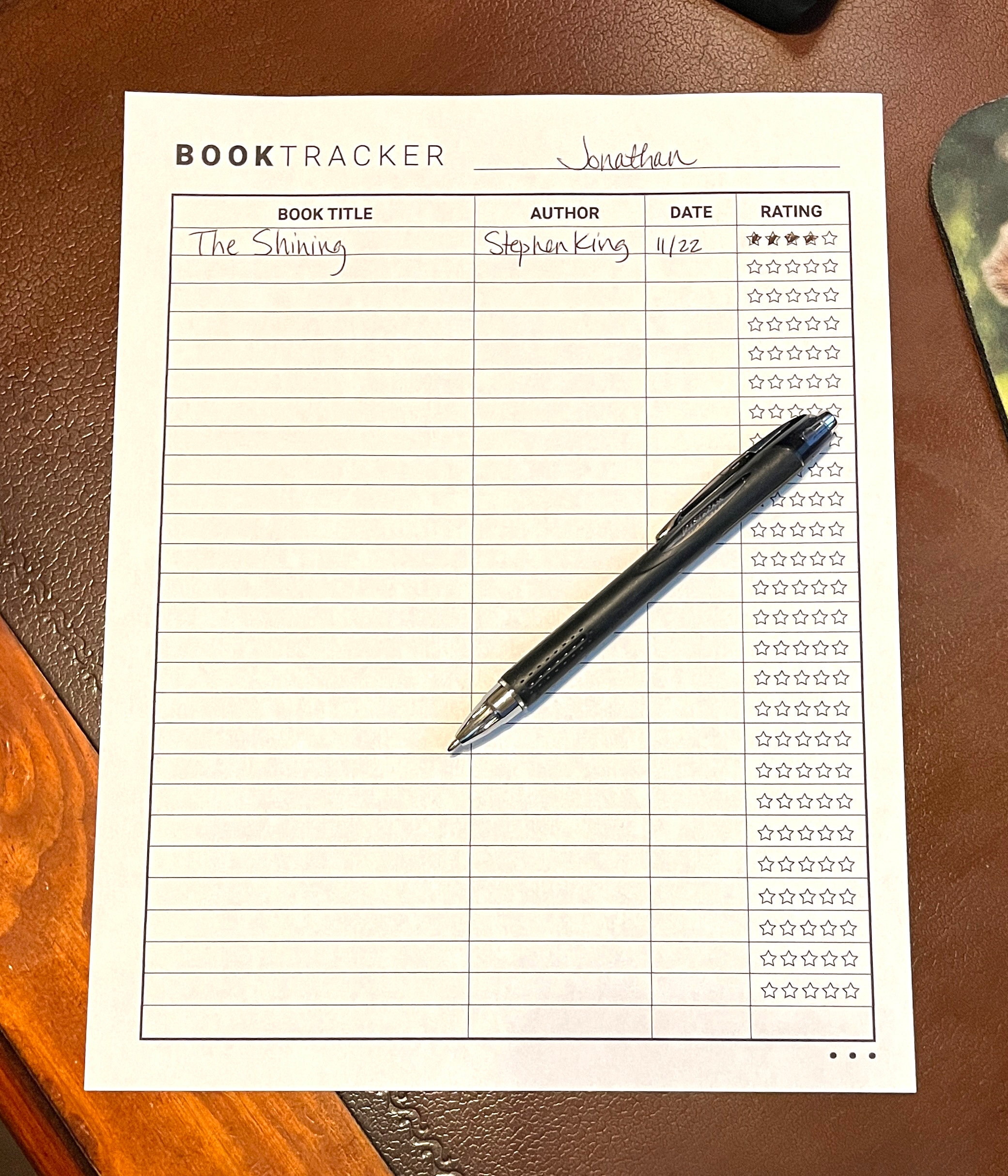 Book Tracker Productivity Printable PDF, Productivity, Printable, Happy ...