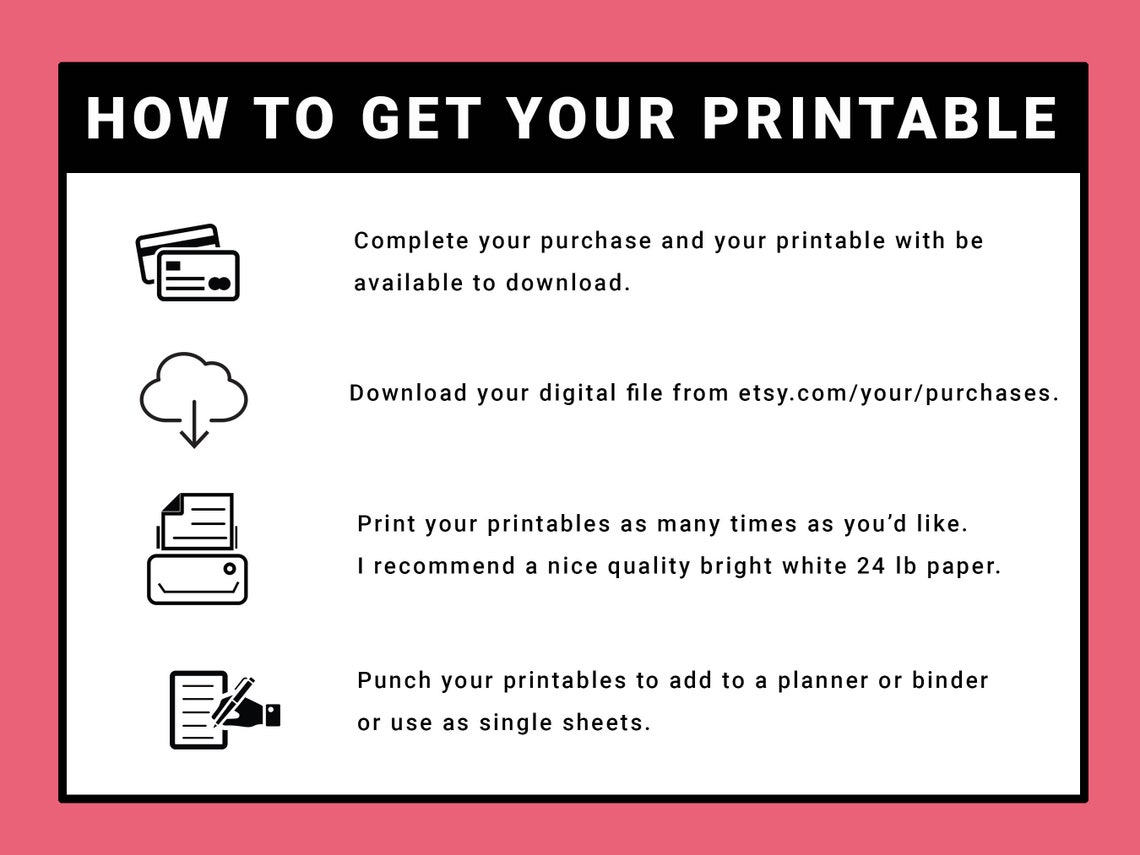 Time Tracker Printable PDF Productivity Printable Planner - Etsy