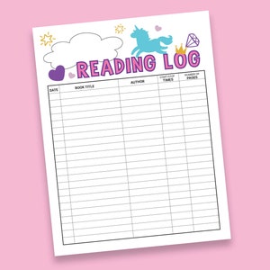 Kids Reading Log, School, Back to School, Book Log, Reading, Reading ...