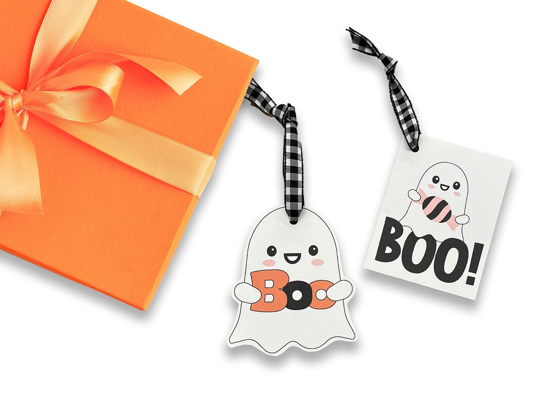 Halloween Favor Tags, Boo Gift Tags, Trick or Treat Favor Tags, Treat ...
