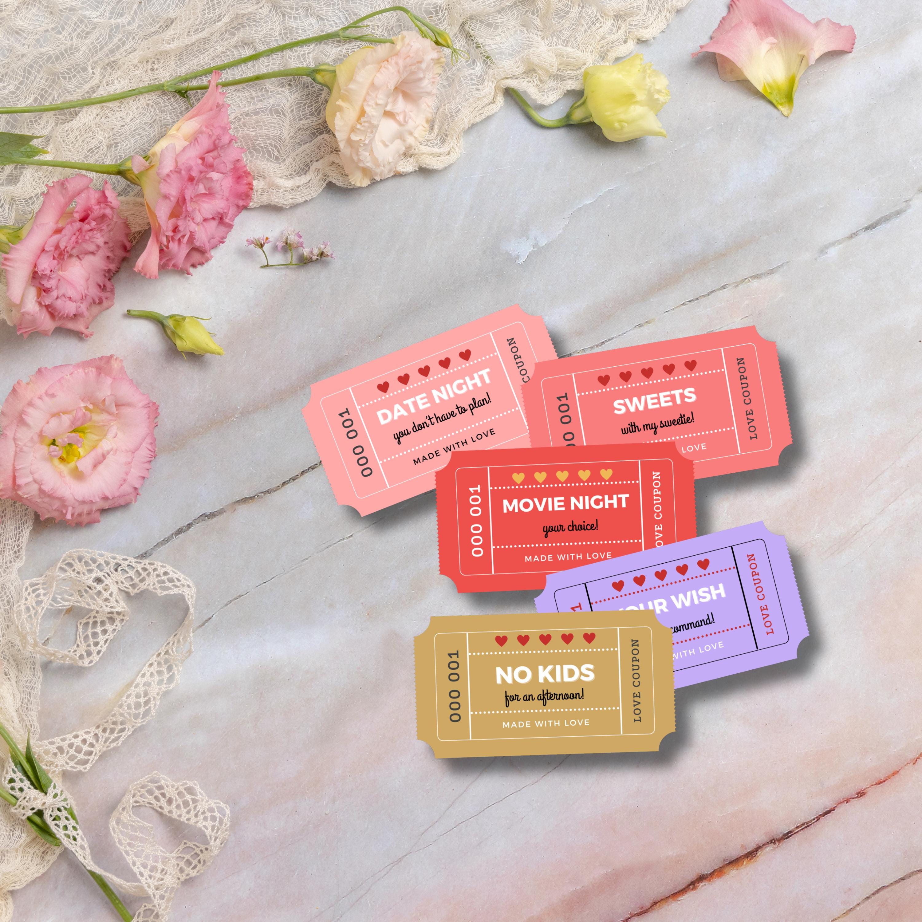 Editable Love Coupons Printable, Valentine's Love Coupons, Valentine's ...