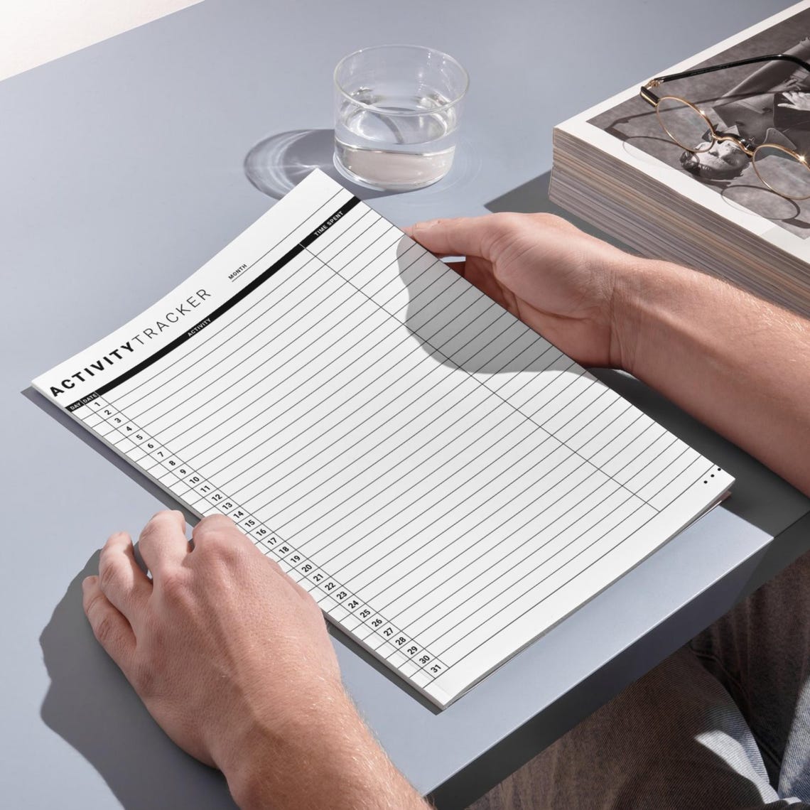 Activity Tracker Printable PDF to Keep Track of Activities in a Daily ...