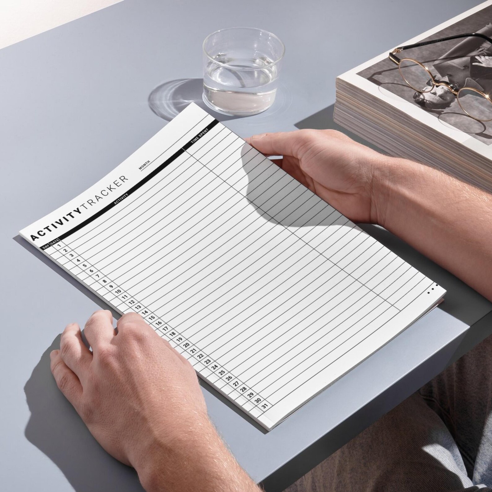 Activity Tracker Printable PDF to Keep Track of Activities in a Daily ...