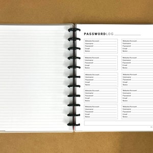 Password Tracker Printable PDF, Productivity, Printable, Happy Planner ...