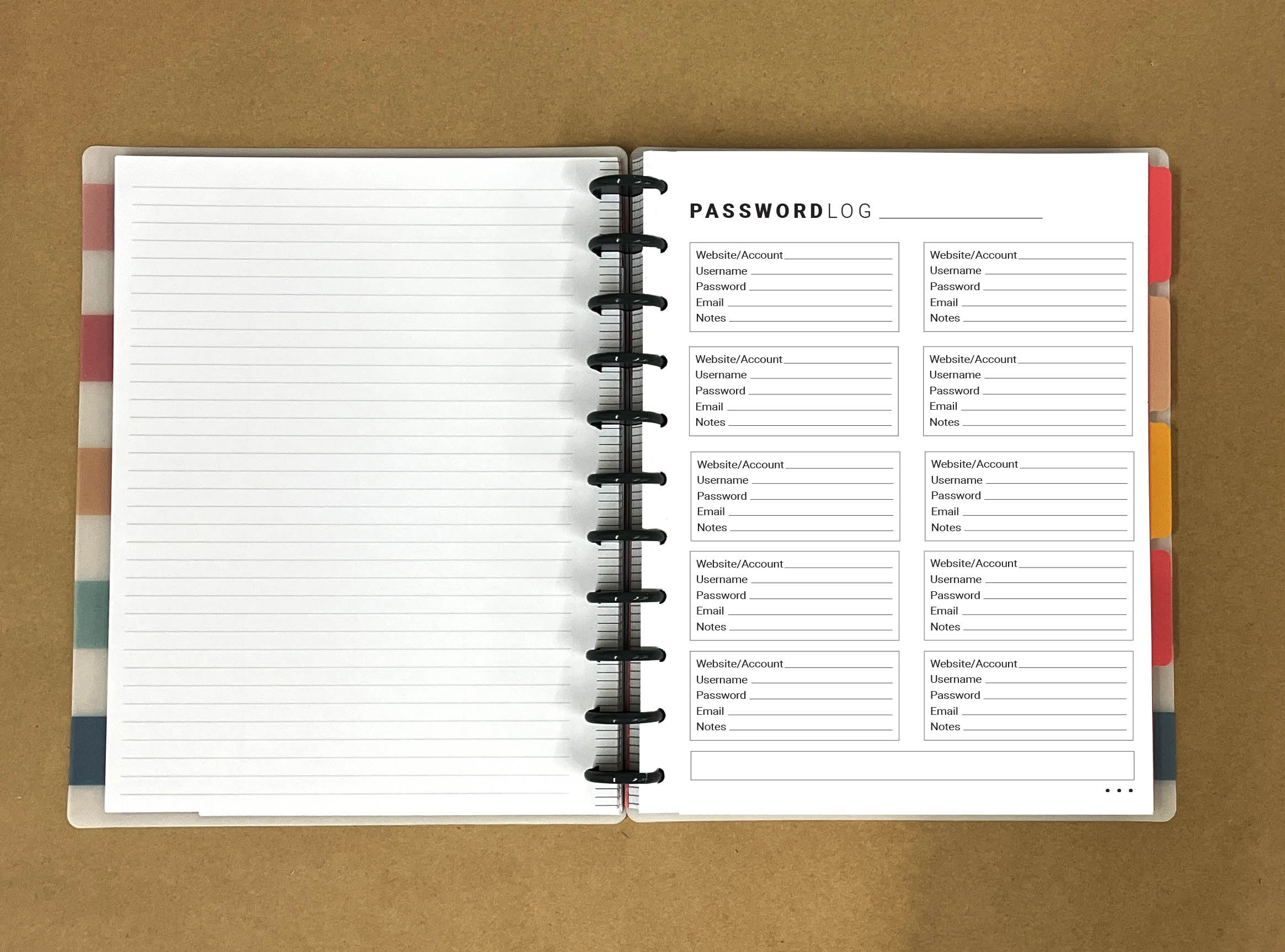 Password Tracker Printable PDF, Productivity, Printable, Happy Planner ...