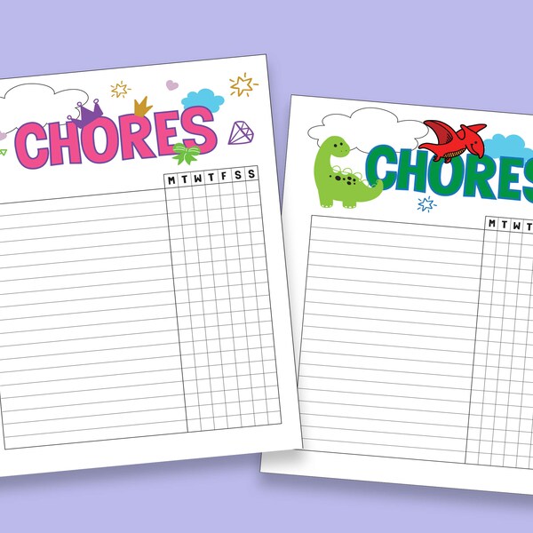 Clean up Chore Chart - Etsy