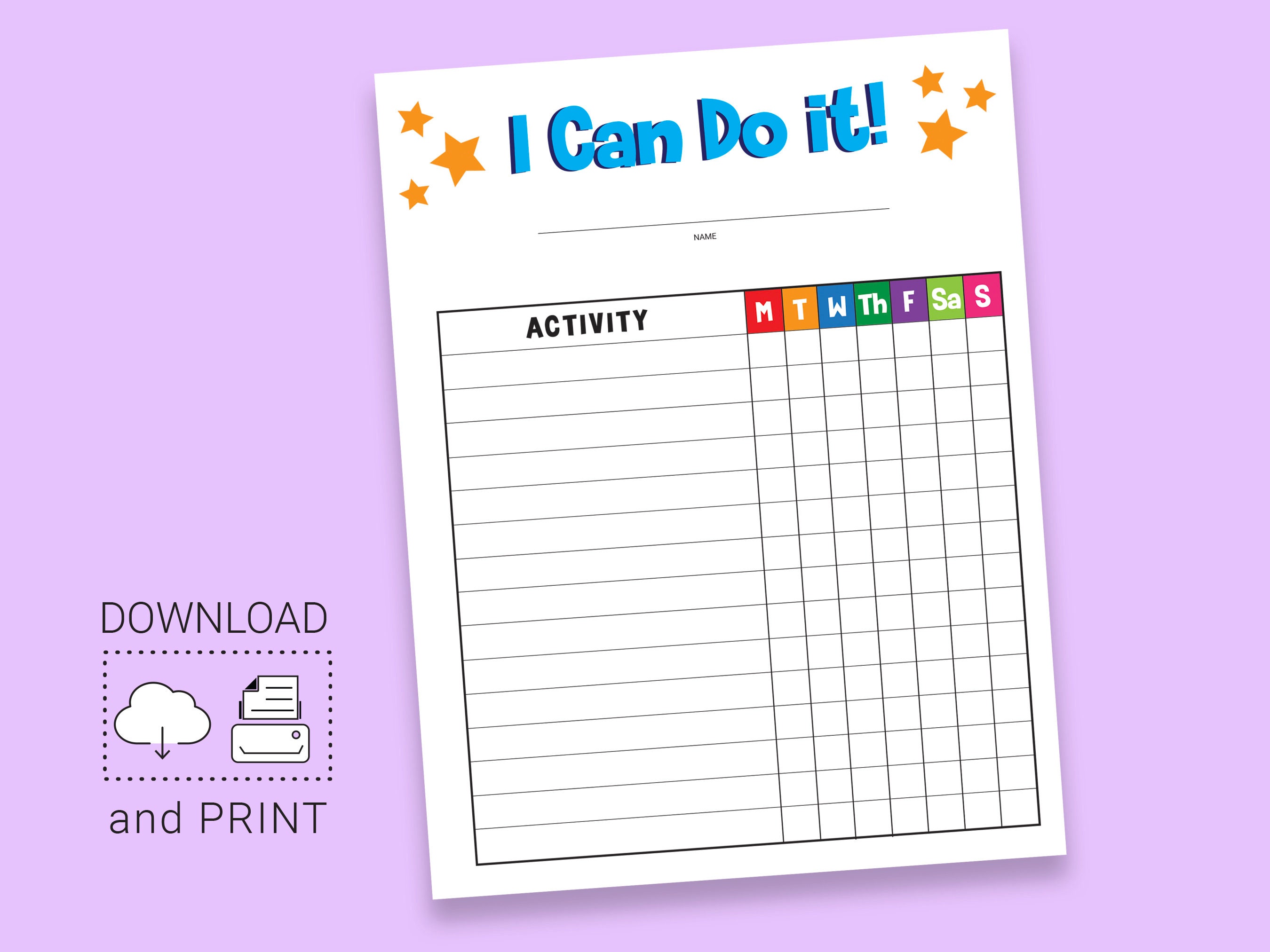Kids Responsibility Chart, I Can Do It Chart, Goal Tracker, Routine ...