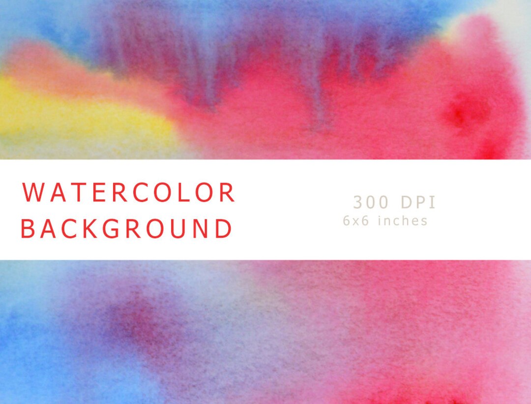 Watercolor Background Clip Art, Instant Download, PINK, Red, Watercolor ...