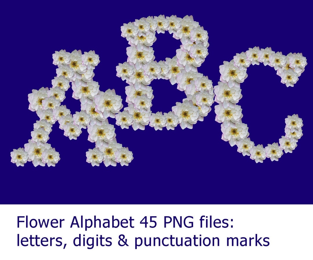 Clip Art Flower Alphabet Clip Art Stock Image Digital Image Floral ...