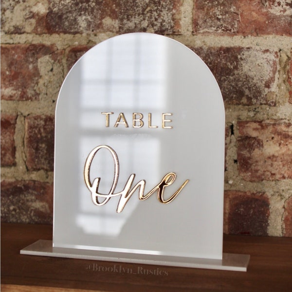 Acrylic Arch Table Number - Etsy