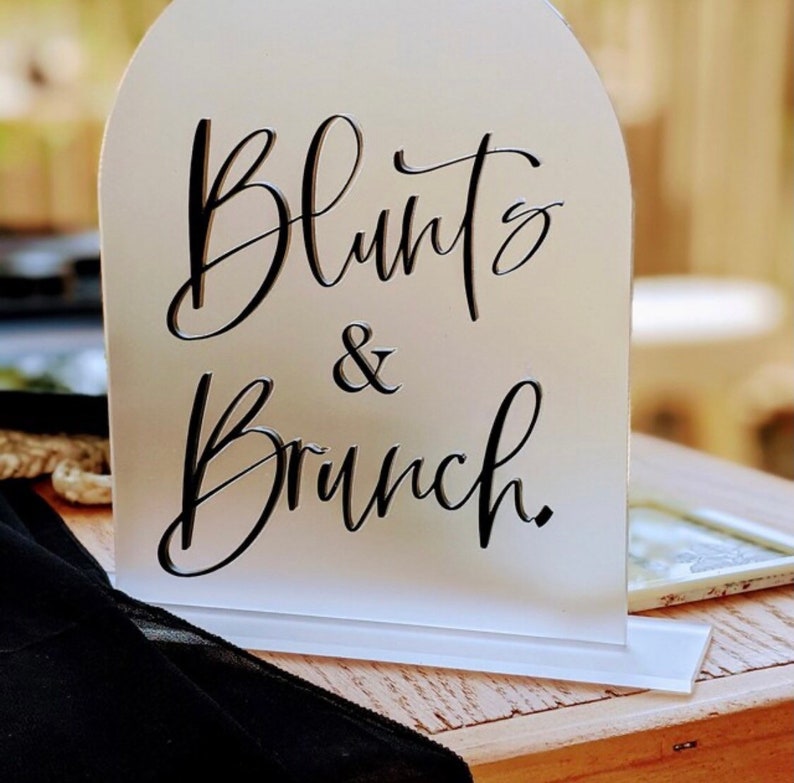 5x7 Personalized Modern Arched CUSTOM Sign Acrylic Table - Etsy