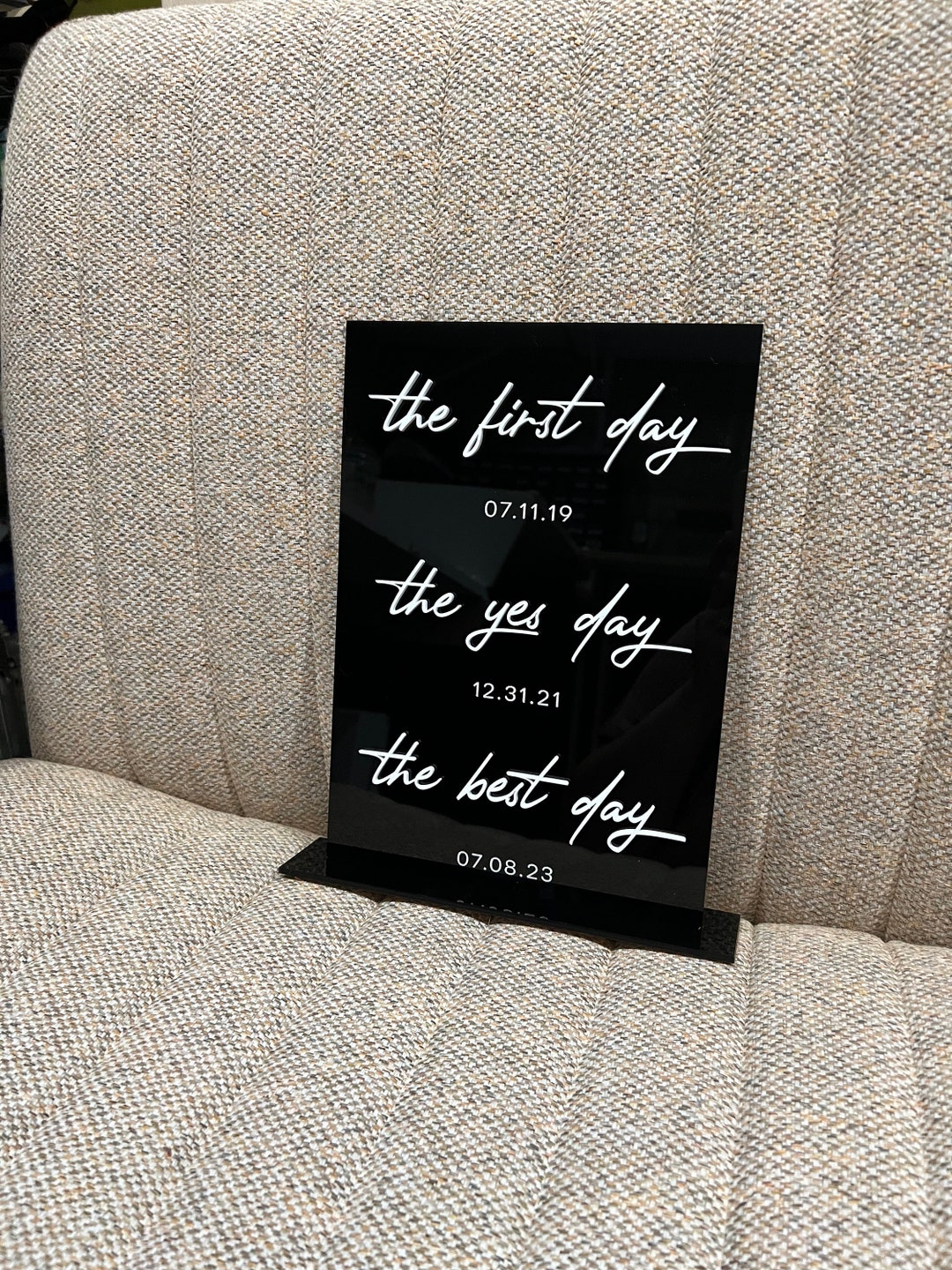 Special Dates Sign • Wedding Sign • Modern Wedding Sign • the First Day ...